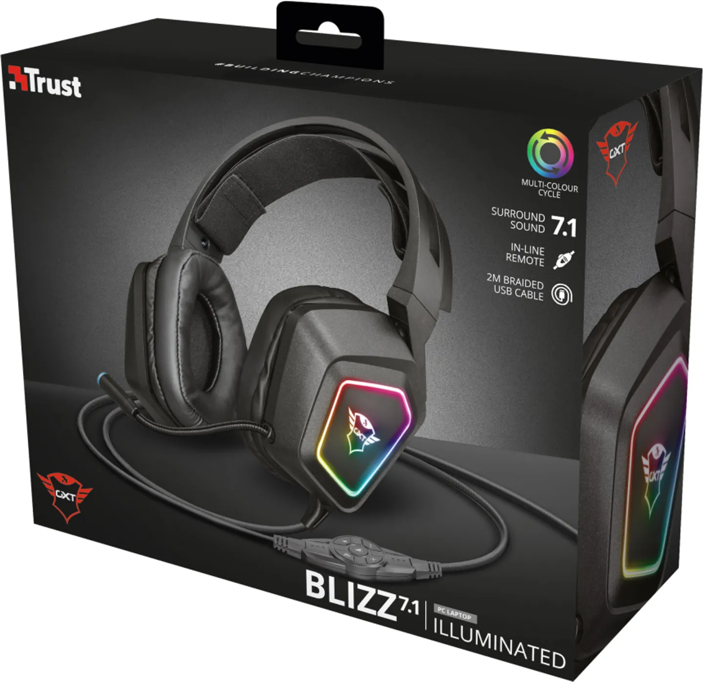 Trust Gaming-Headset Blizz RGB 7.1 Surround - GTX 450 | HIFI international