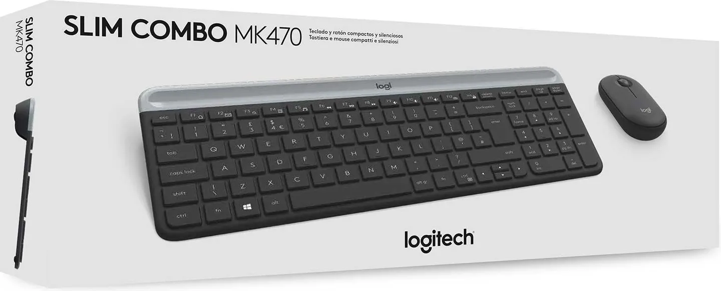 Logitech Keyboard + Mouse - Wireless - MK470 - QWERTY (US) - Graphite ...
