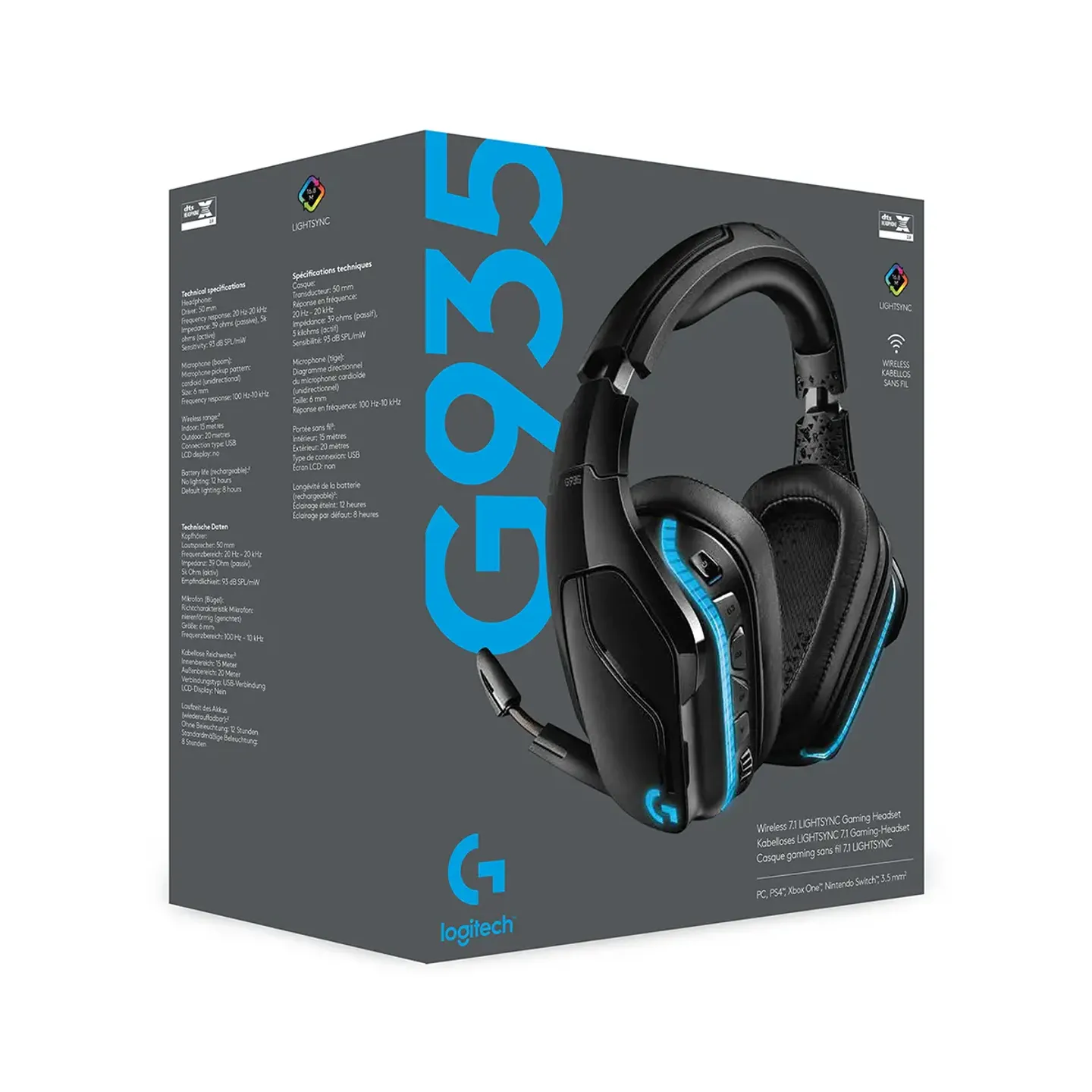 Logitech G Casque Gaming sans Fil 7.1 G935 - Noir | HIFI international