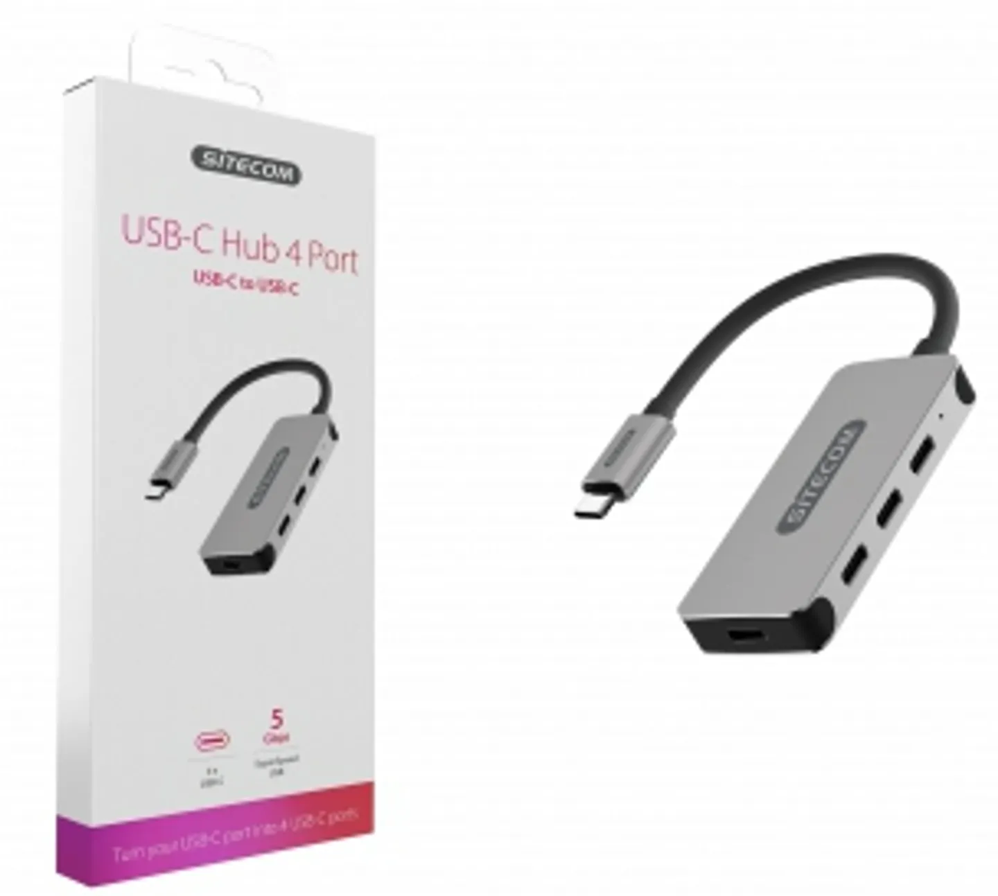 Sitecom Adapter USB-C to USB-C x4 | HIFI international